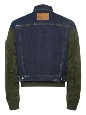 Dsquared2 Aviator Hybrid Bomber Jacket - Black