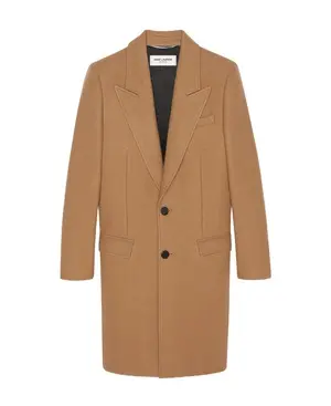 Saint Laurent Single-breasted Cashmere Coat