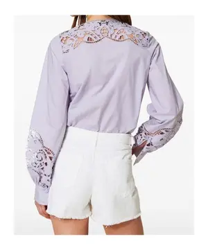 TWINSET Belted Frayed Hem Shorts