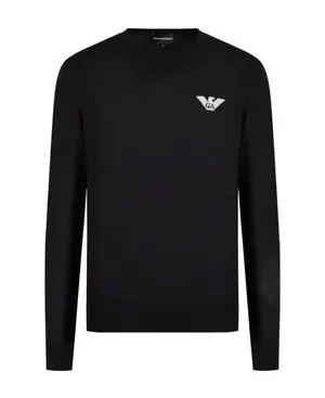 Men's Emporio Armani Black Sweaters