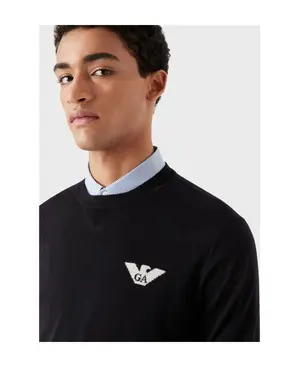 Emporio Armani Logo Jacquard Knit Jumper