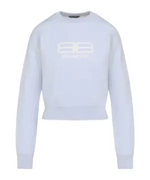 Balenciaga Logo Intarsia Crewneck Sweater
