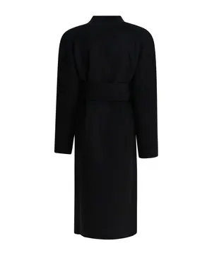 Khaite Single-breasted Belted Coat - Black