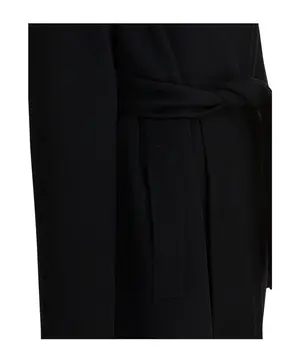 Khaite Single-breasted Belted Coat - Black