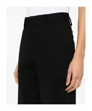 P.a.r.o.s.h High-waist Straight-leg Trousers - Black