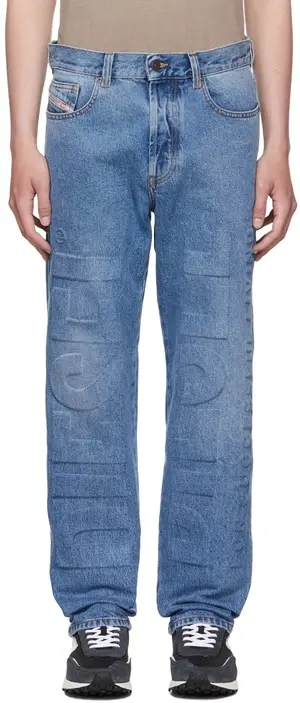 DIESEL® D-mand Mid-rise Straight-leg Jeans - Blue