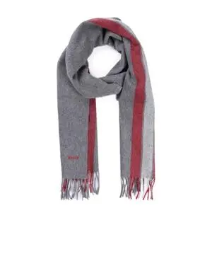 Bally Wool Logo Detail Scarf - Gray