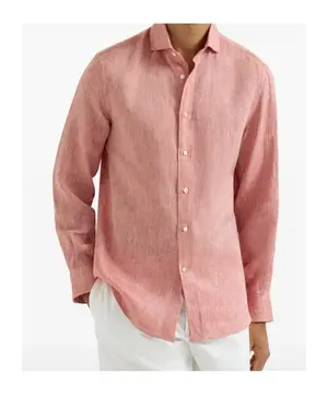 Brunello Cucinelli Textured Long-sleeve Shirt