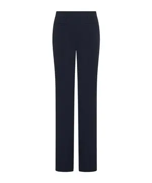 Marella Slightly Flared Cady Trousers - Navy Blue