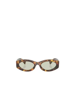 Miu Miu Oval Frame Sunglasses - Green