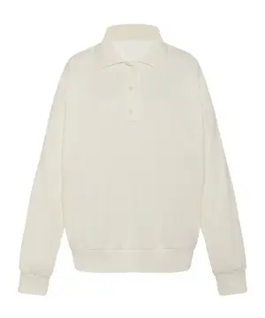 THE ROW Knitted Polo Sweatshirt - Shell Color