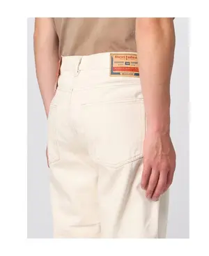 DIESEL® Logo Patch Straight-leg Jeans - White