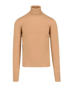 DRUMOHR Ribbed Turtleneck Sweater - Nude