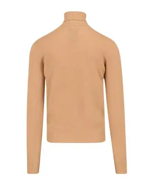 DRUMOHR Ribbed Turtleneck Sweater - Nude
