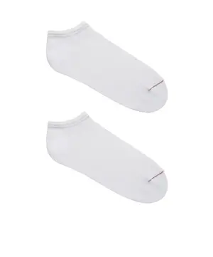 Zegna Cotton Blend Ankle Socks - White