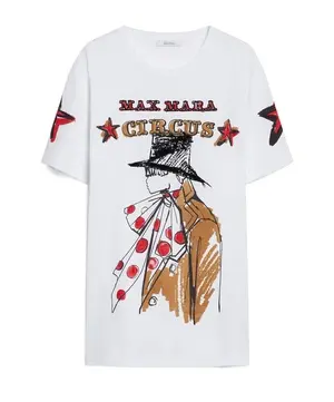 Max Mara Graphic Print Crewneck T-shirt - White