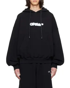 Off-White Logo Printed Long Sleeve Hoodie
