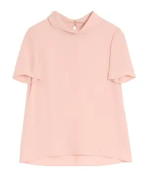 Valentino Garavani Georgette Mock Neck Short-sleeved Top