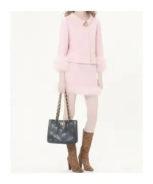 Valentino Garavani Georgette Mock Neck Short-sleeved Top - Pink