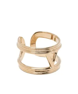 Valentino Garavani Vlogo Cut-out Ring - Yellow