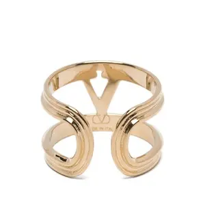 Valentino Garavani Vlogo Cut-out Ring - Yellow