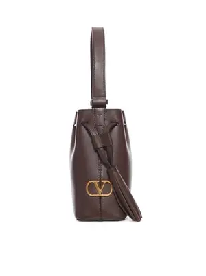 Valentino Garavani Vlogo Signature Small Shoulder Bag - Brown