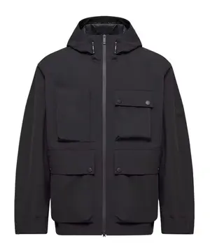 Moncler Arcturus Hooded Windbreaker Jacket - Black