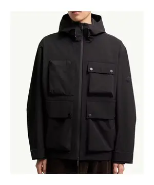 Moncler Arcturus Hooded Windbreaker Jacket - Black