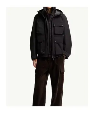 Moncler Arcturus Hooded Windbreaker Jacket - Black