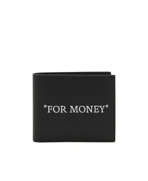 Off-White For Money' Bi-fold Wallet - Black