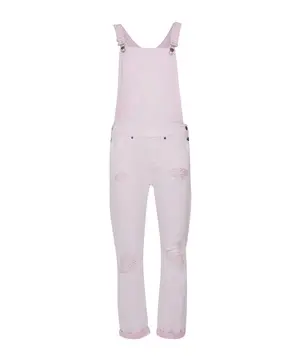 DONDUP Straight-leg Distressed Overalls - White