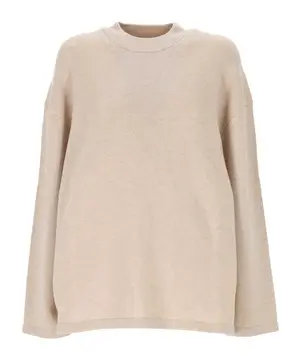 Max Mara Ribbed High-neck Sweater - Nude