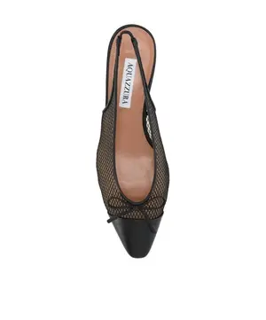 AQUAZZURA Slingback Heeled Pumps With Bow Detail