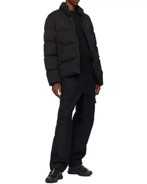 Stone Island Logo Patch Crewneck Jumper - Black