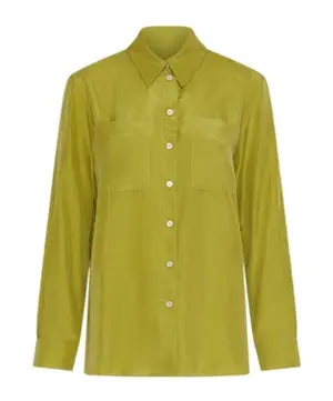 Marella Silk Habotai Shirt - Green