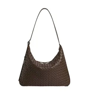 Bottega Veneta Intrecciato Hobo Bag - Black