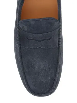 TOD'S Round-toe Suede Loafers - Black