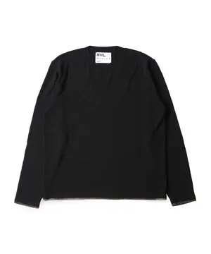 MARGARET HOWELL Mhl. Tipped Merino Wool Thermal Long Sleeve
