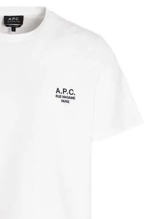 A.p.c. Logo Embroidered Crewneck T-shirt - White