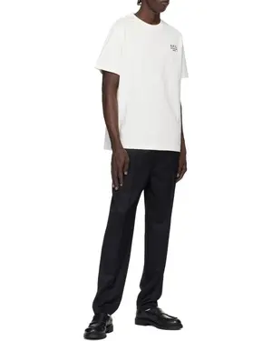 A.p.c. Logo Embroidered Crewneck T-shirt - White