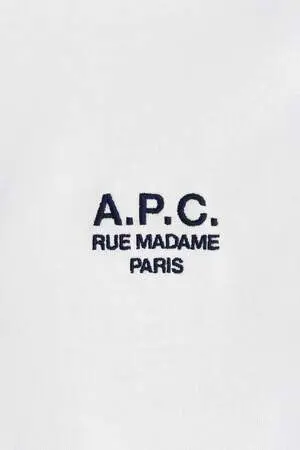 A.p.c. Logo Embroidered Crewneck T-shirt - White