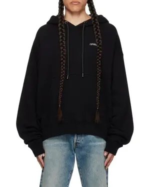 Off-White Scratch Arrow Printed Drawstring Hoodie