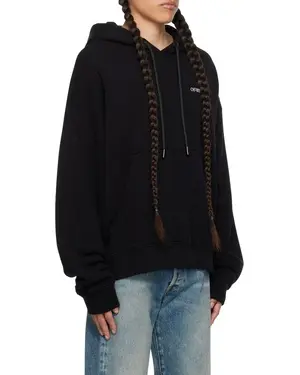 Off-White Scratch Arrow Printed Drawstring Hoodie