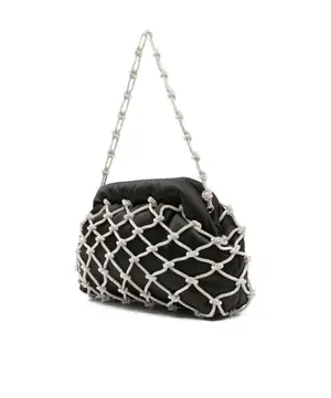 Rosantica Crystal Embellished Shoulder Bag - Black