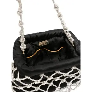 Rosantica Crystal Embellished Shoulder Bag - Black