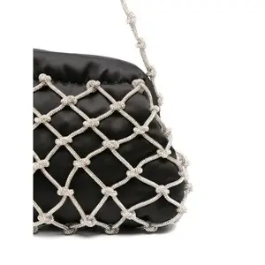 Rosantica Crystal Embellished Shoulder Bag - Black