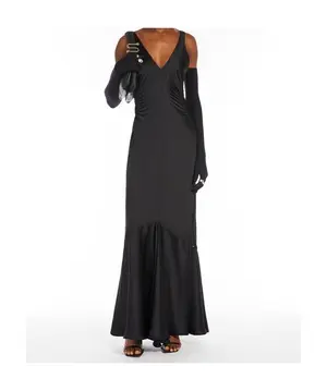 Sportmax Katia V-neck Sleeveless Ruched Maxi Dress