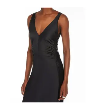 Sportmax Katia V-neck Sleeveless Ruched Maxi Dress