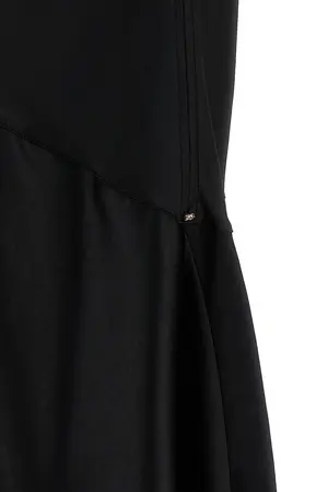 Sportmax Katia V-neck Sleeveless Ruched Maxi Dress - Black