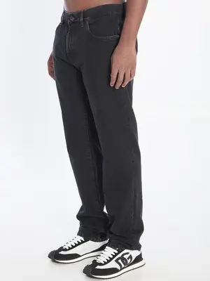 Dolce & Gabbana Logo Plaque Cotton Jeans